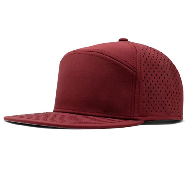 Hs15 Blank Custom 6 Panel Laser Cut Hole Flat Bill Melin Water ...