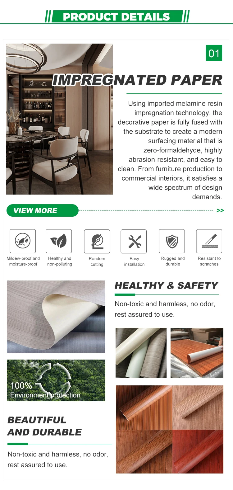 Wear & Corrosion Resistant HPL Melamine Boards for Furniture ...