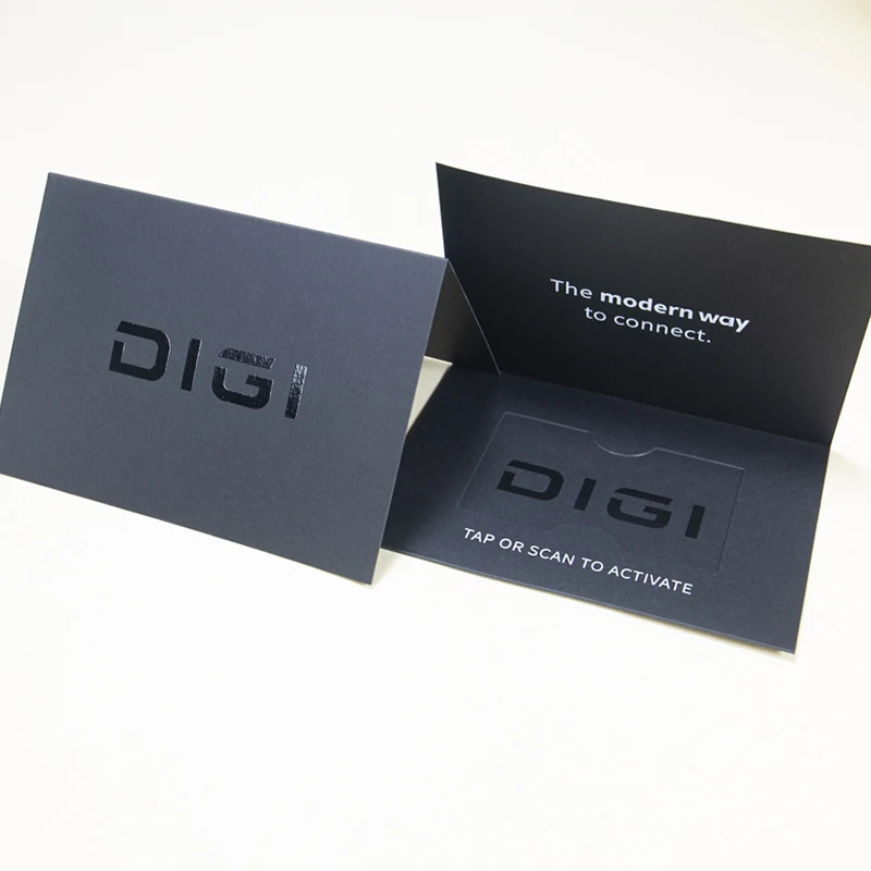 Texture Black Card Paper Custom VIP Gift Card Packaging Box Magetic ...