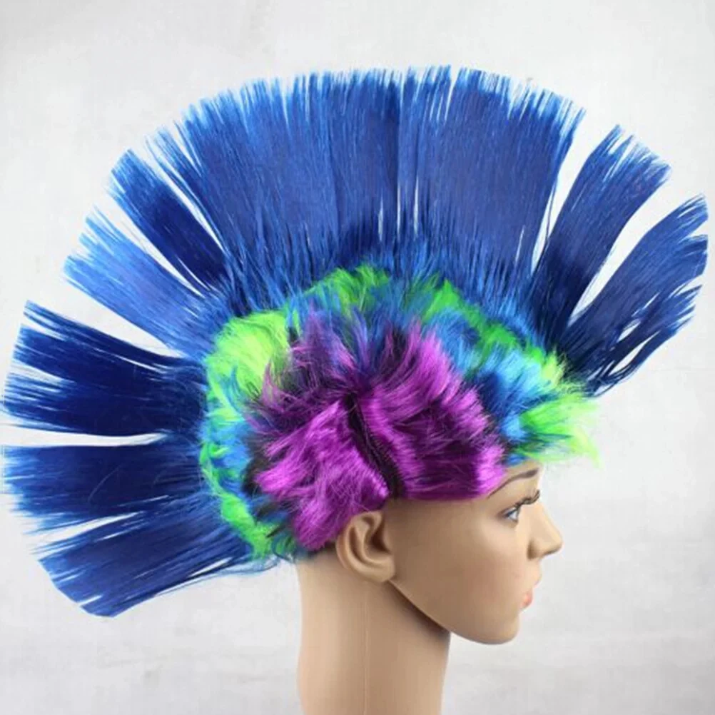 Alibaba.com: Rainbow Mohawk Wig 1 pc, unisex costume hair accessory for ...