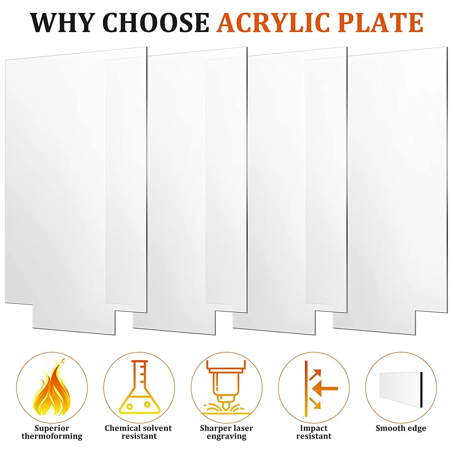 Acrylic Blanks for Light Base Plastic Cast Clear Acrylic Sheet Square ...