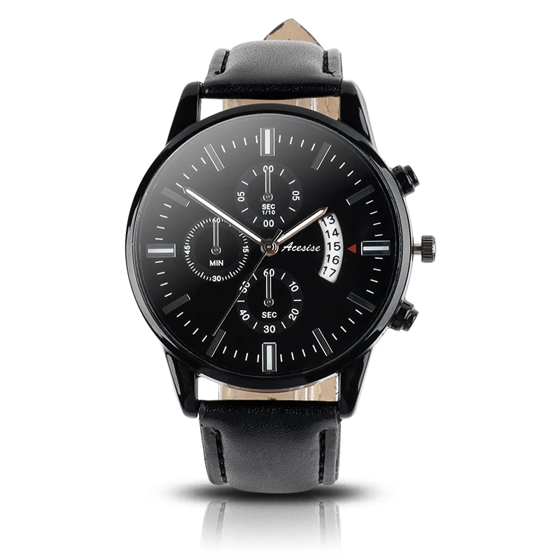 2Customized Brand New Luxury Blue Light Glass Men Quartz Wrist Watch ...