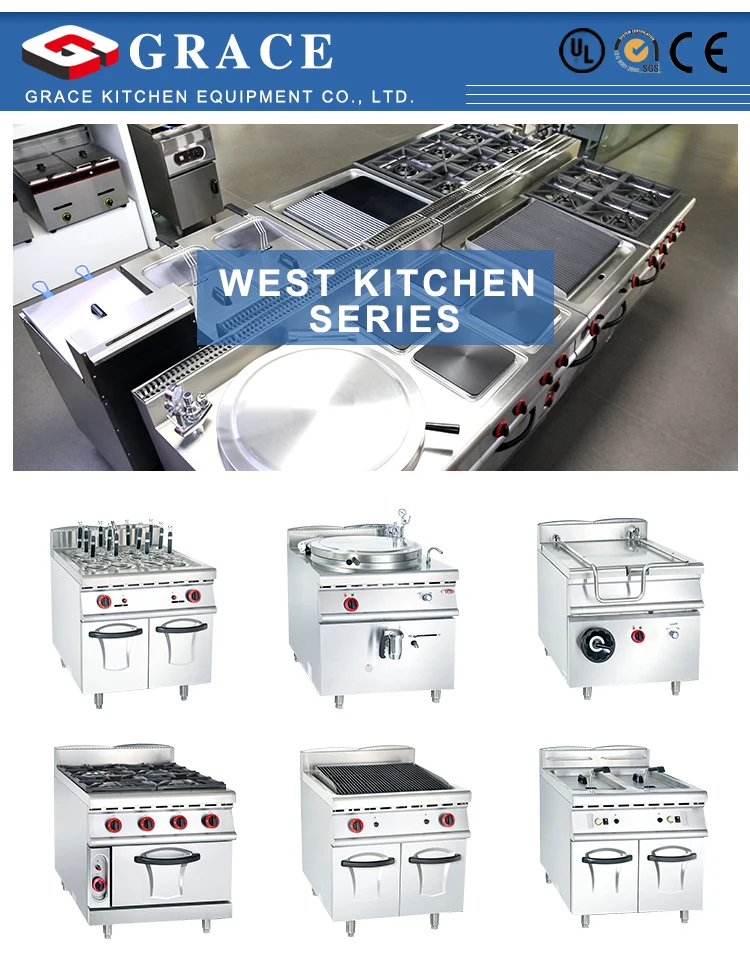 Commercial Fast Food Kitchen Gas Cooking Equipment Stainless Steel ...