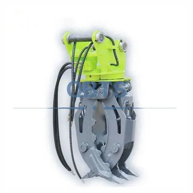 Excavator Grapple Bucket Hydraulic Wood Grapple 360 Log Grab and Stone ...