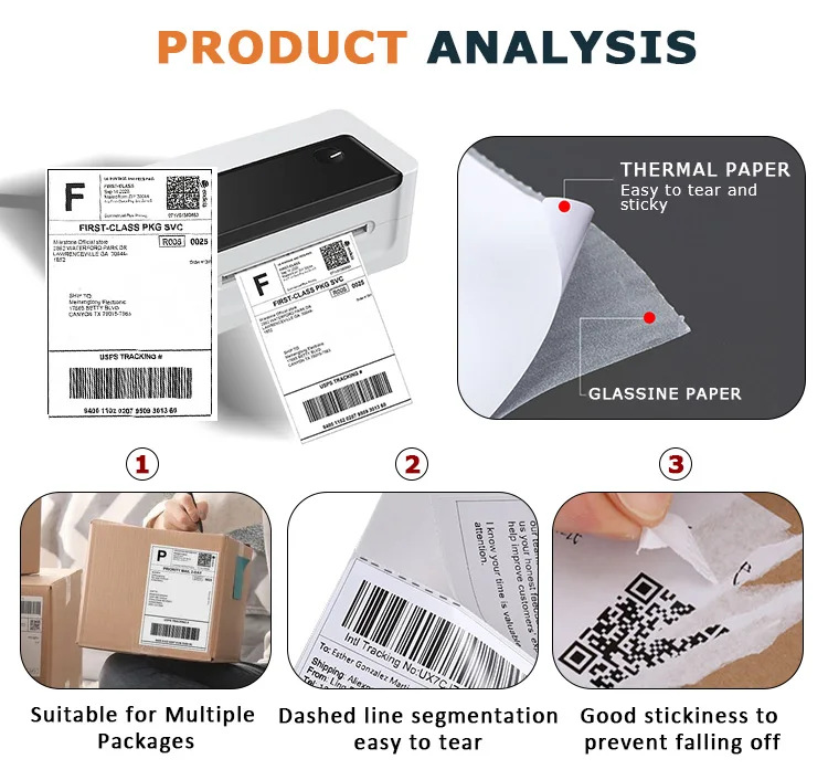 Made In China Waterproof Shipping Label Plain Shipping Printing Label ...