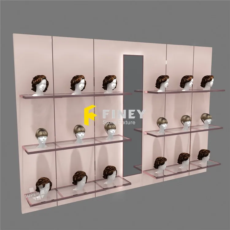 Wall Mounted Hair Wig Display Racks - Stylish & Versatile