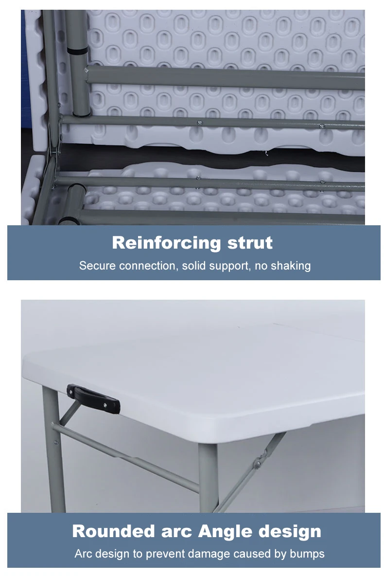 Wholesale White Blue Folding Table Party Folding Tables Foldable ...