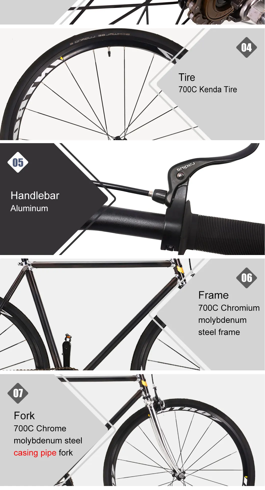 Daurada Vintage Bicycle Fixed Gear Bike 700c Road Bike Fixed Gear Bicycle With Chrome Molybdenum ...