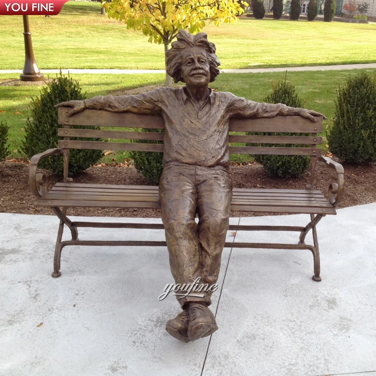 Customized Outdoor Garden Decoration Sculpture Bench Bronze Statue