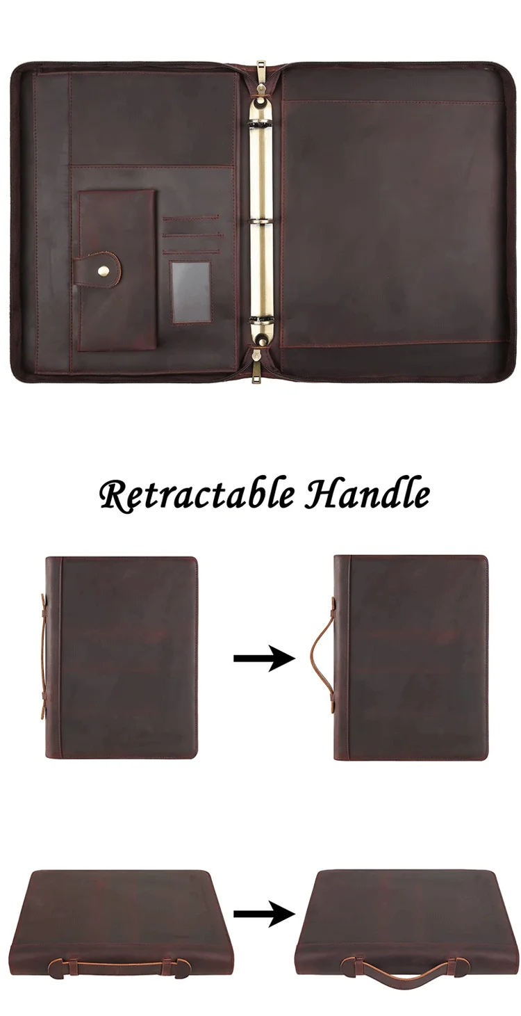 Custom Multifunctional Leather Notepad Organizer Combines Folder With ...