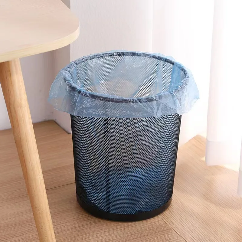 6 Gallon Mesh Round Bins Steel Wastebasket Small Cylinder Trash Can For ...