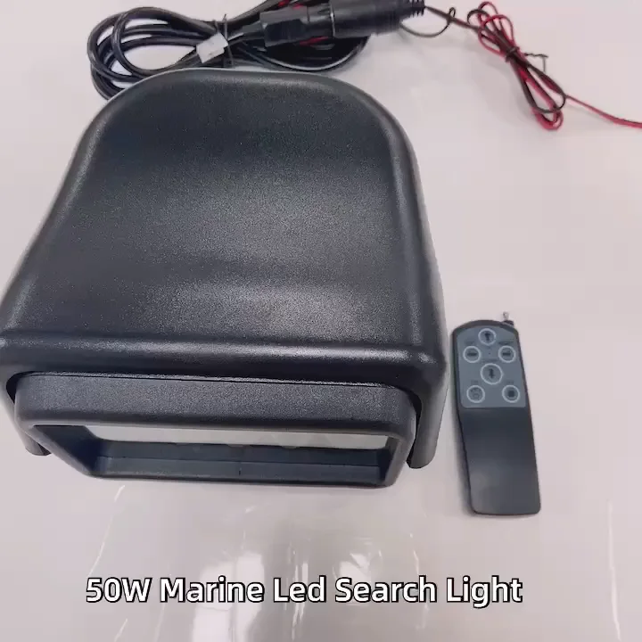 360 Degree Marine Searchlight 50w 12v 24v Spot Headlight Searching ...