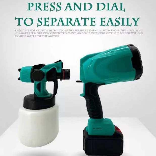 LARIX 21V Lithium Spray Gun Wireless Sprayer Machine Electric Paint ...