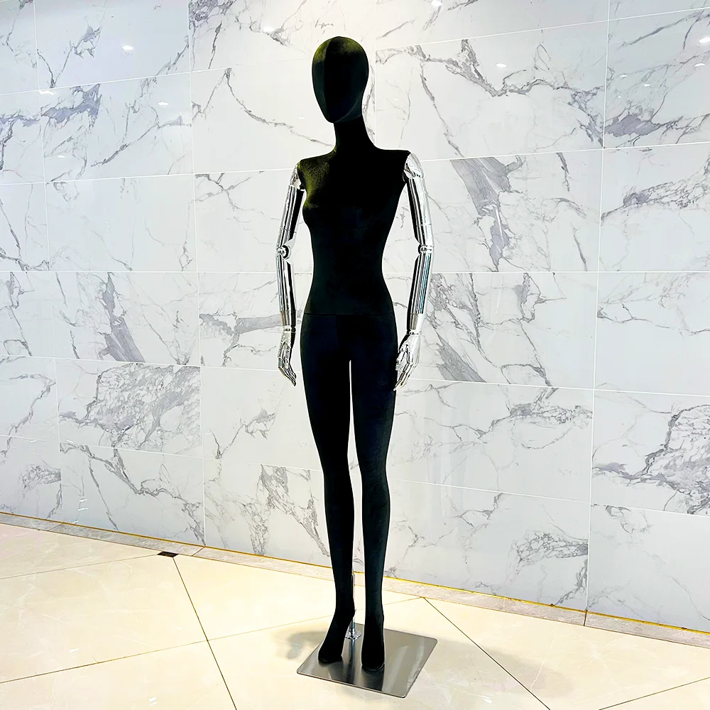 Garment Store Velvet Full Body Standing Mannequins Female Mannequin ...