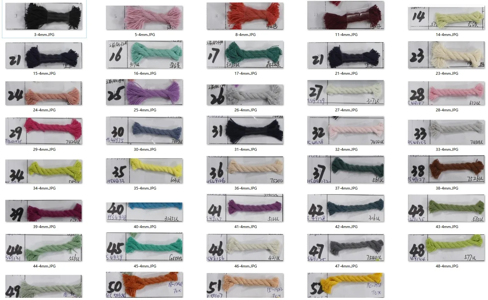 4mm Twist Macrame Cords Multi Colors Cotton String Macrame Rope - Buy ...