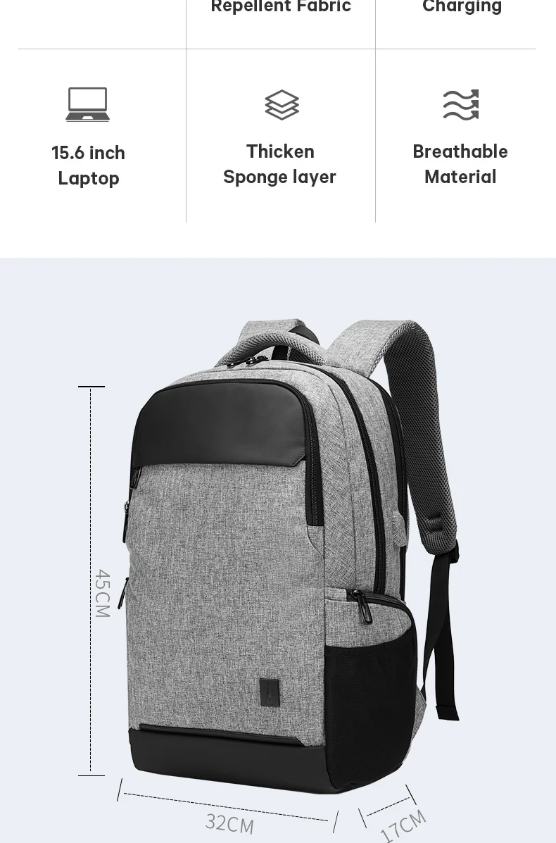 High-end Men's Business Laptop Backpack With Usb Leisure Hiking ...