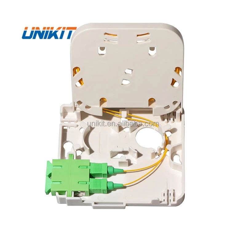 Indoor 1 Port 2 Ports Abs Mini Terminal Box Ftth 2 Core Fiber Wall ...