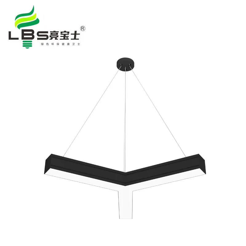 Y Shape Modern Aluminium Pendant Light Led Office Hanging Light For Gym ...
