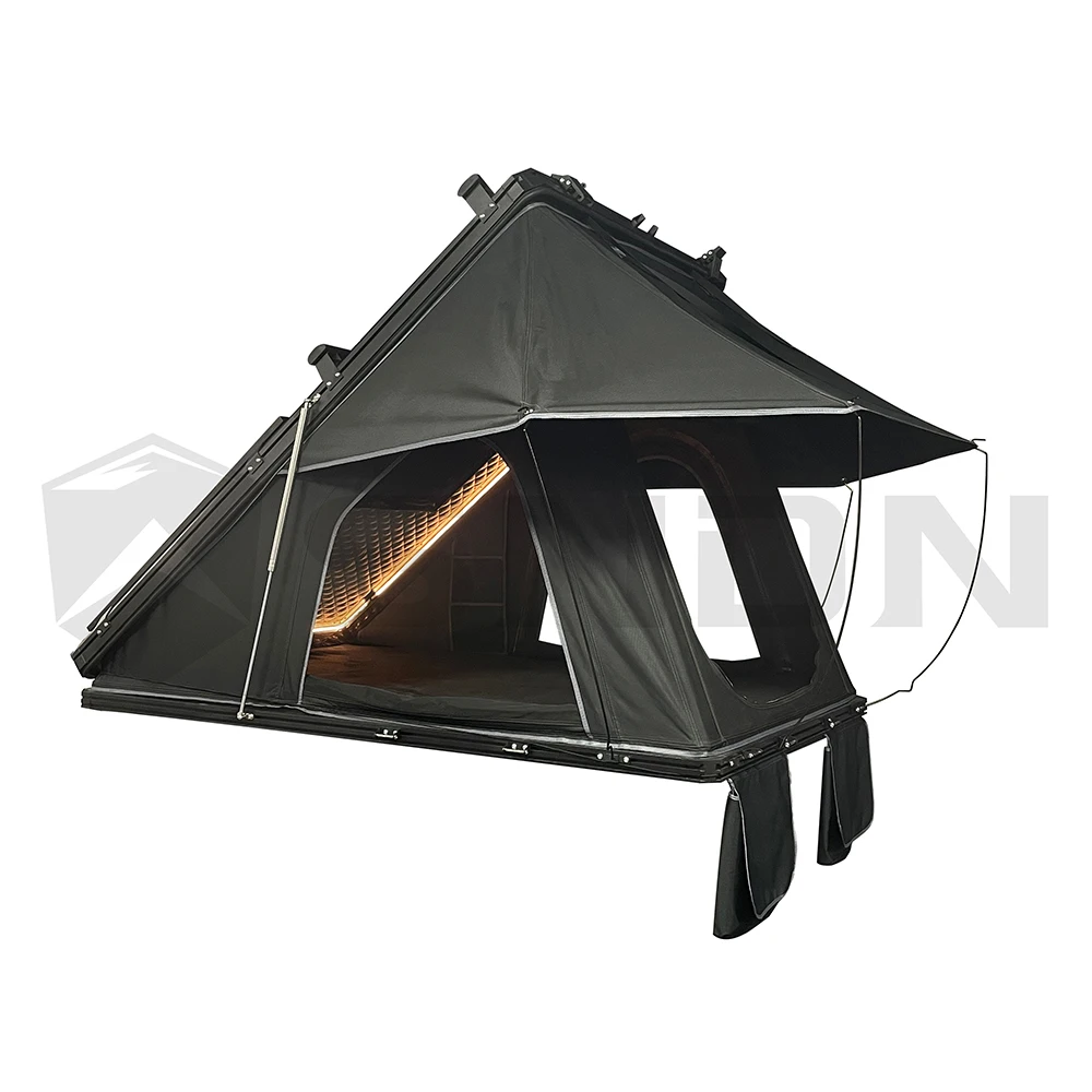 Aluminium Triangle Clam Shell RTT Camping SUV Car Rooftop Tent