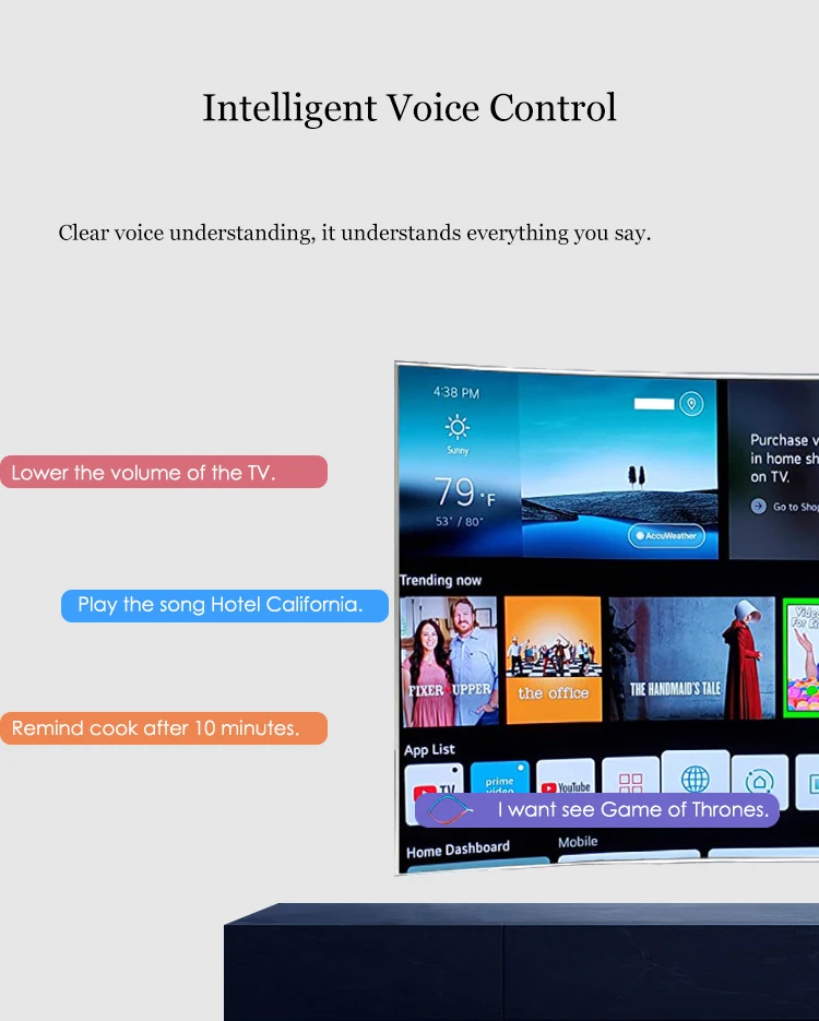 55inch Curved Led Tv Screen Ultra Hd 4k Television 55 Inch Smart Tv ...