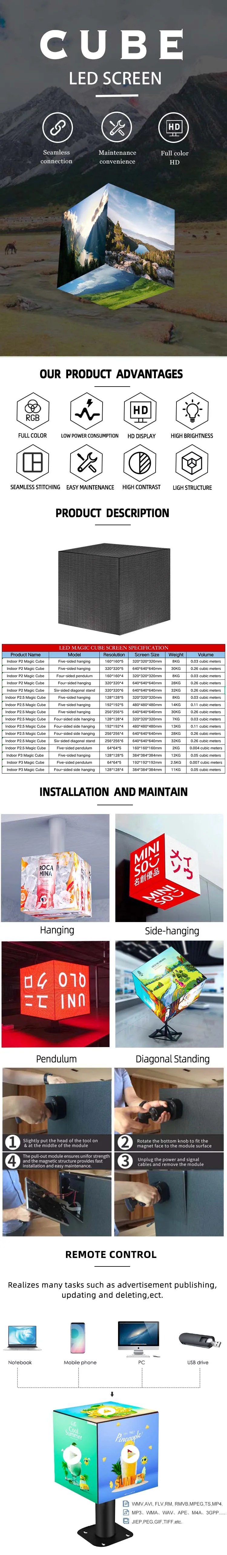 Factory Directly Supply P1.25 P1.5 P1.8 P2 P2.5 LED Display 3D Video ...