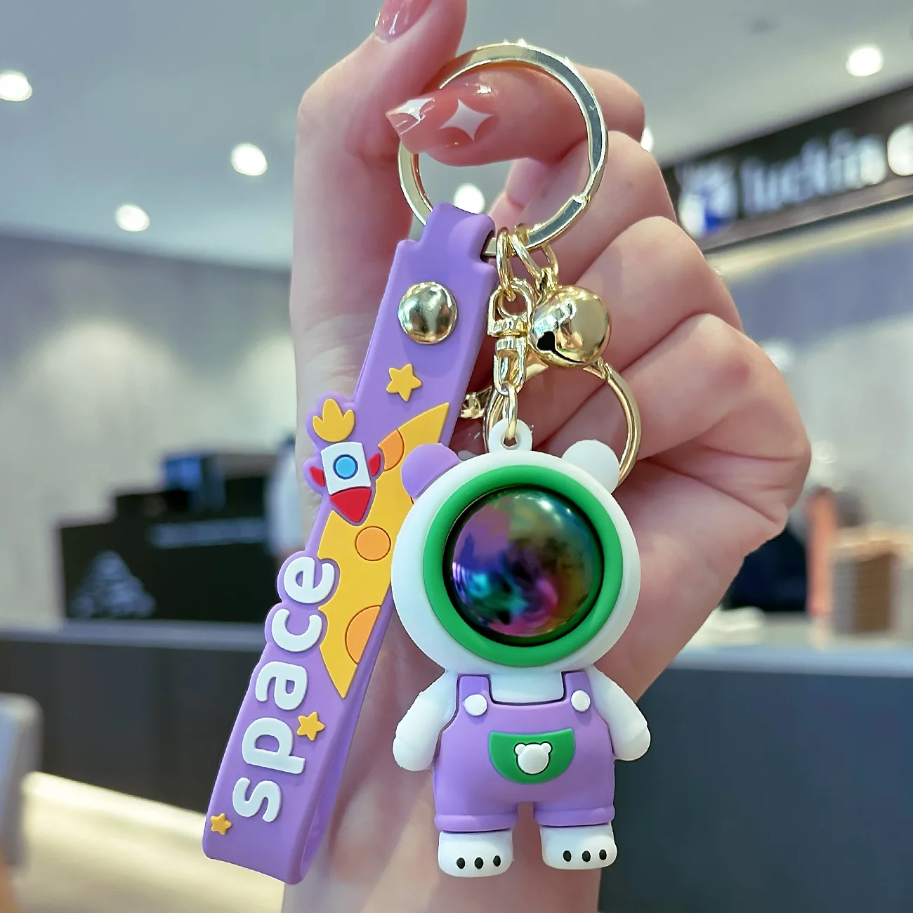 3d Pvc Keychain Kawaii Cute Cartoon Keyring Teddy Bear Key Chain Boy ...