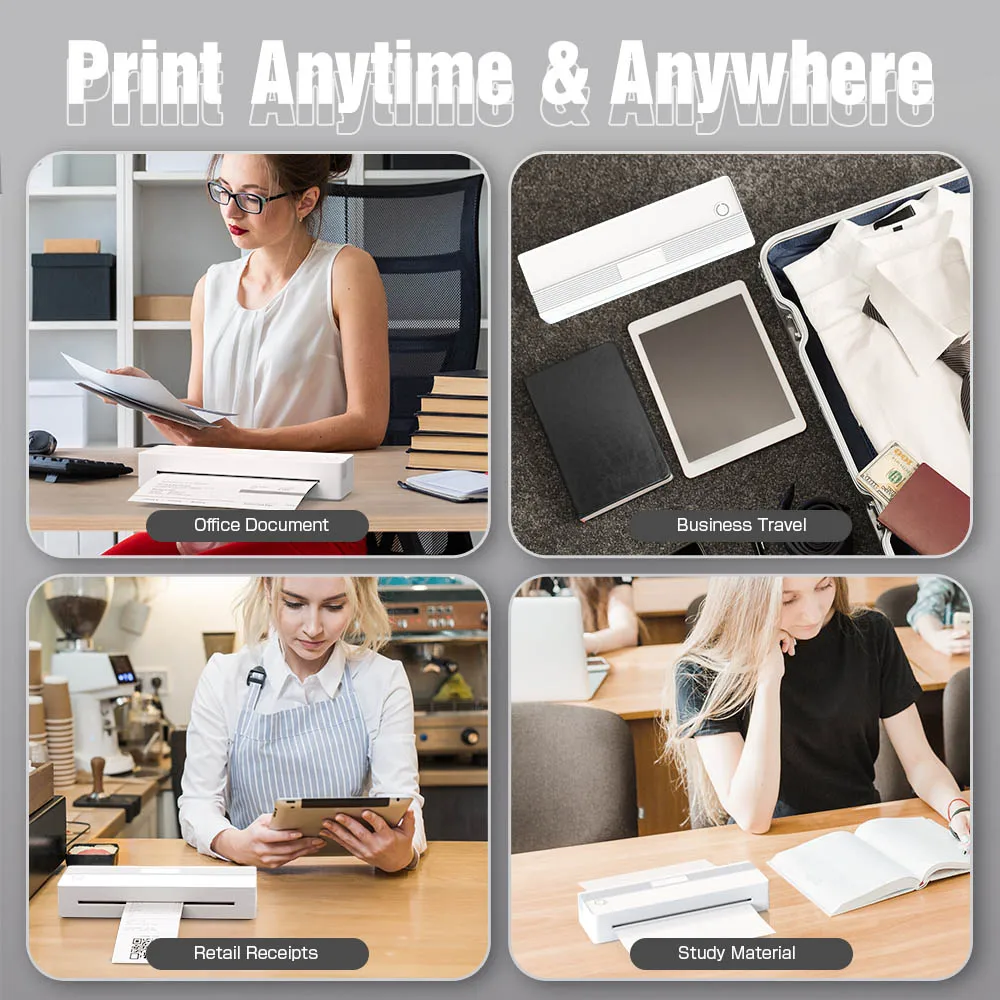 NEWYES LD0802 Portable A4 Thermal Printer - Compact & Efficient