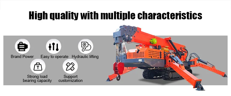 Mining Telescopic Boom Small Spider Crane 3ton 5ton 8ton Mini Heavy ...