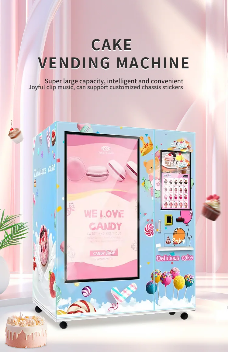 24 Hours Elevator System Dessert Vending Machine Donut Vending Machine