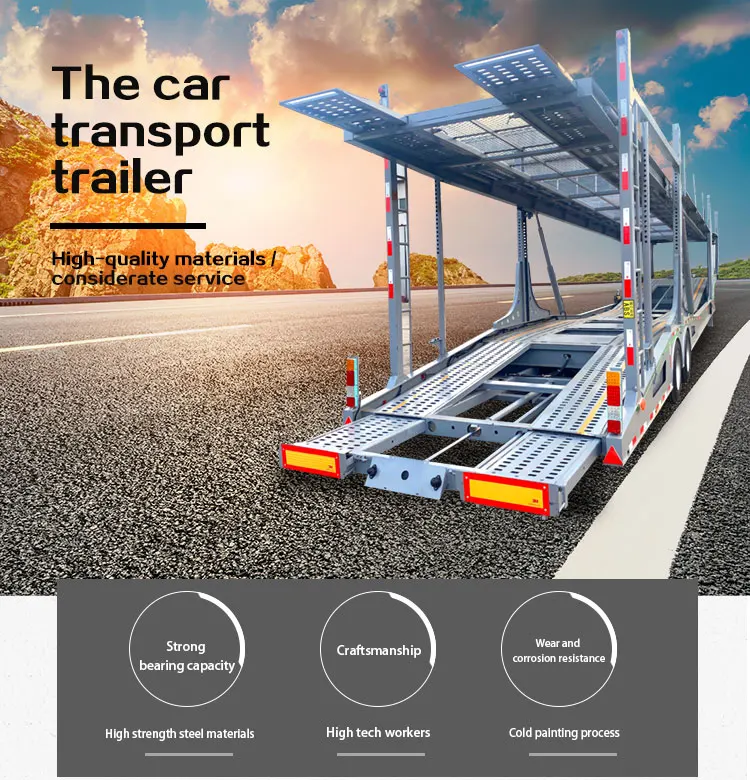 2 Axles Double Car Carrier Trailer - Efficient Transport