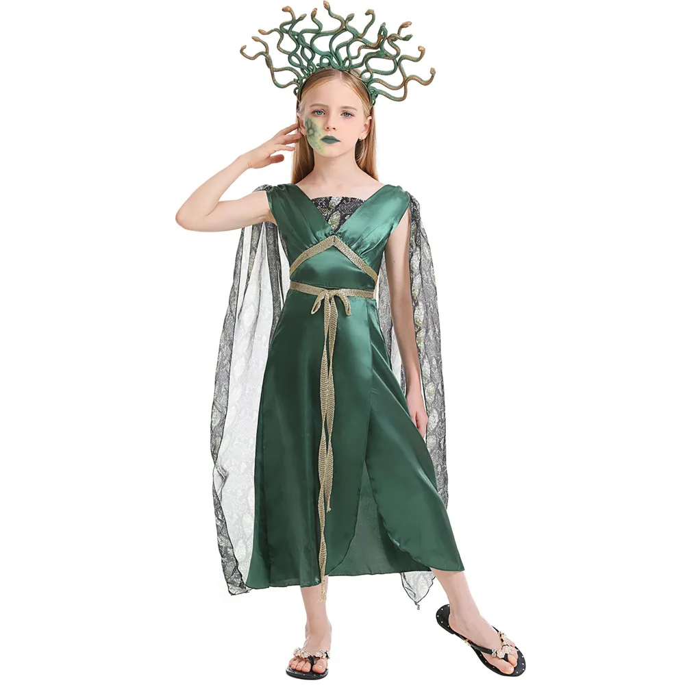 Children's Medusa Halloween Costume - Greek Goddess Dress for Girl's ...