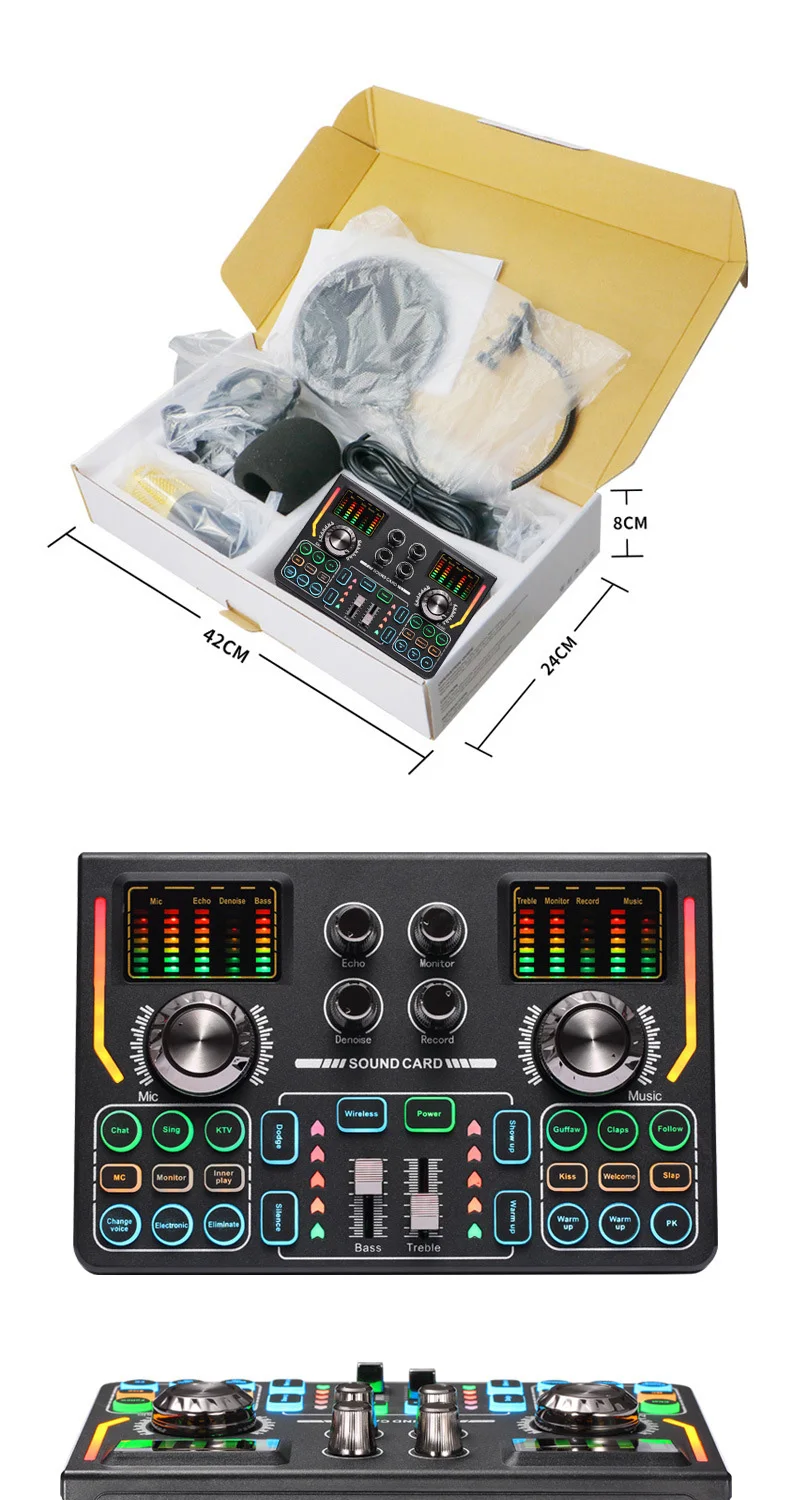 DX-500 Sound Card - Studio Record Phone Computer Audio Kit