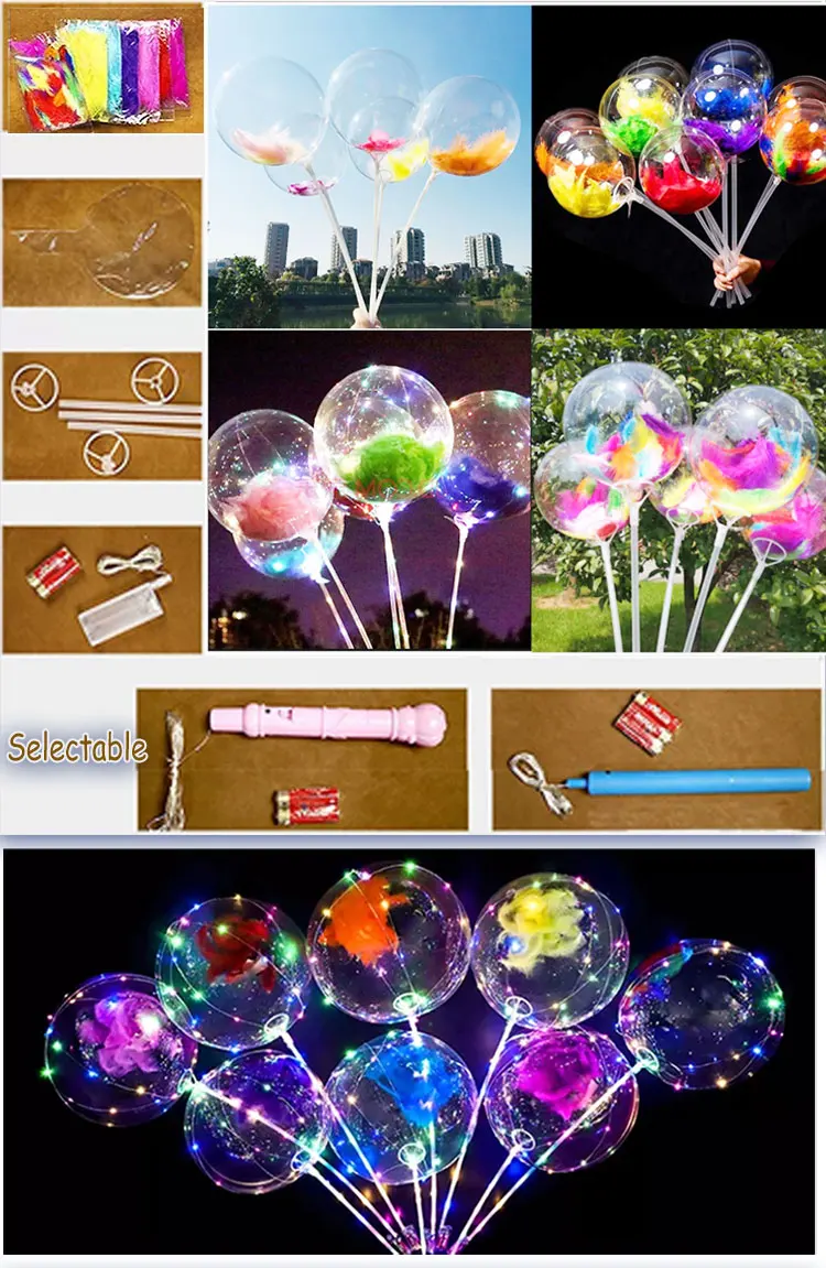 Handle Bobo Heart Shape Led Light Balloons - Buy Handle Led Balloons ...