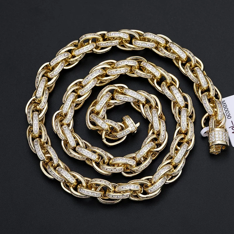 New Design Bling Rapper Jewelry Hip Hop Men 10mm 925 Sterling Silver ...