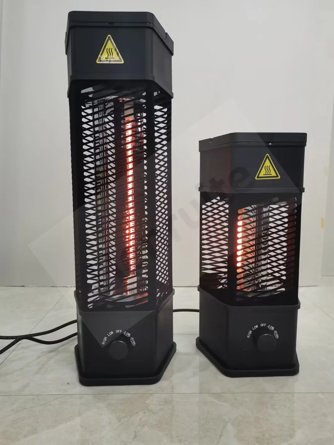 1500W Infrared Electric Radiant Heater Portable Aluminium Steel Heaters ...