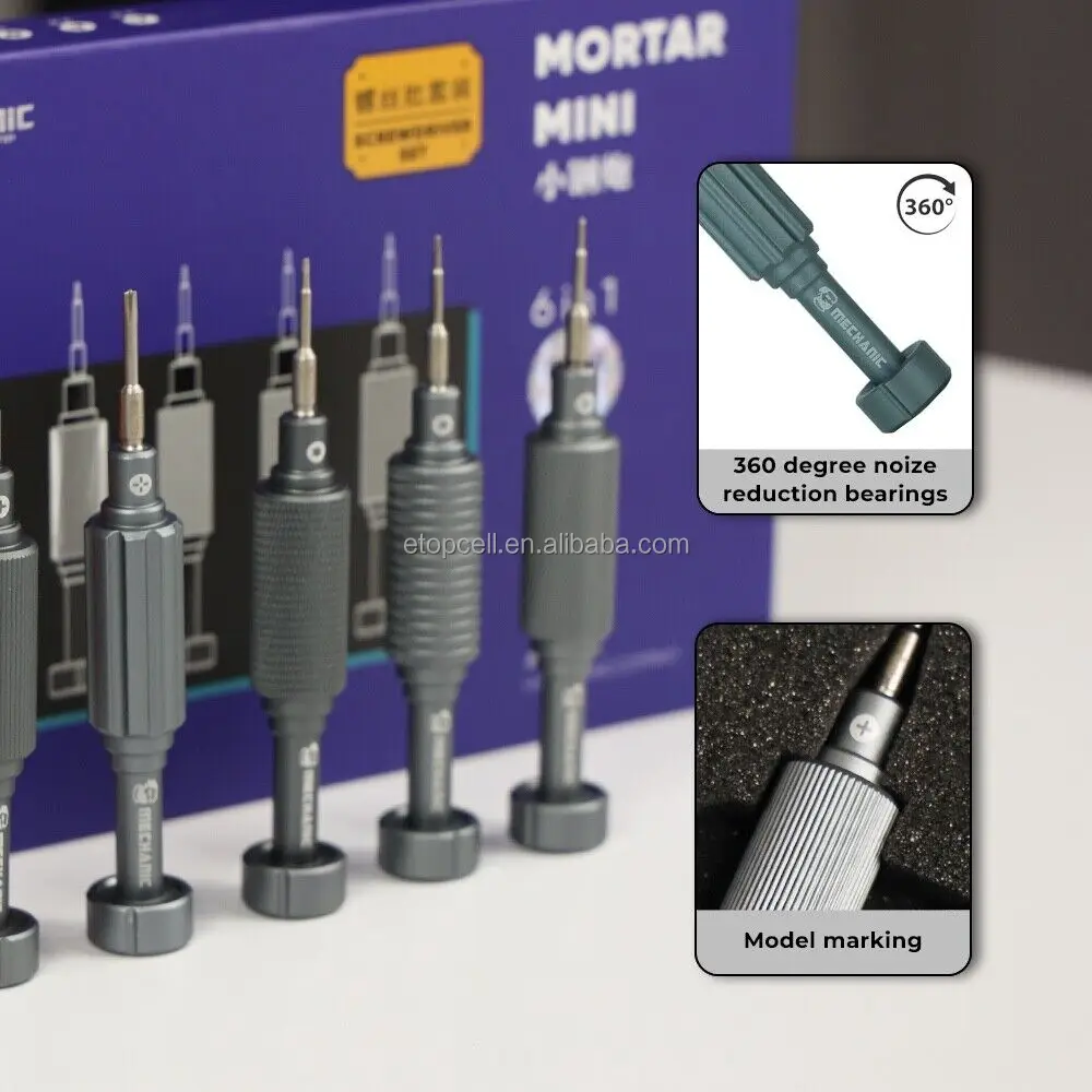 Mechanic MORTAR Mini Screwdriver Set Ishell Precision Steel Gun Phone ...
