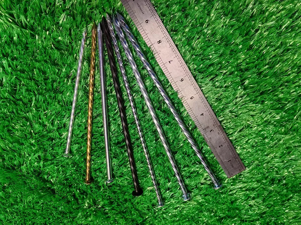 Anti-rust Galvanized Steel Landscape Spiral Nails 8 Inch 10 Inch Turf ...
