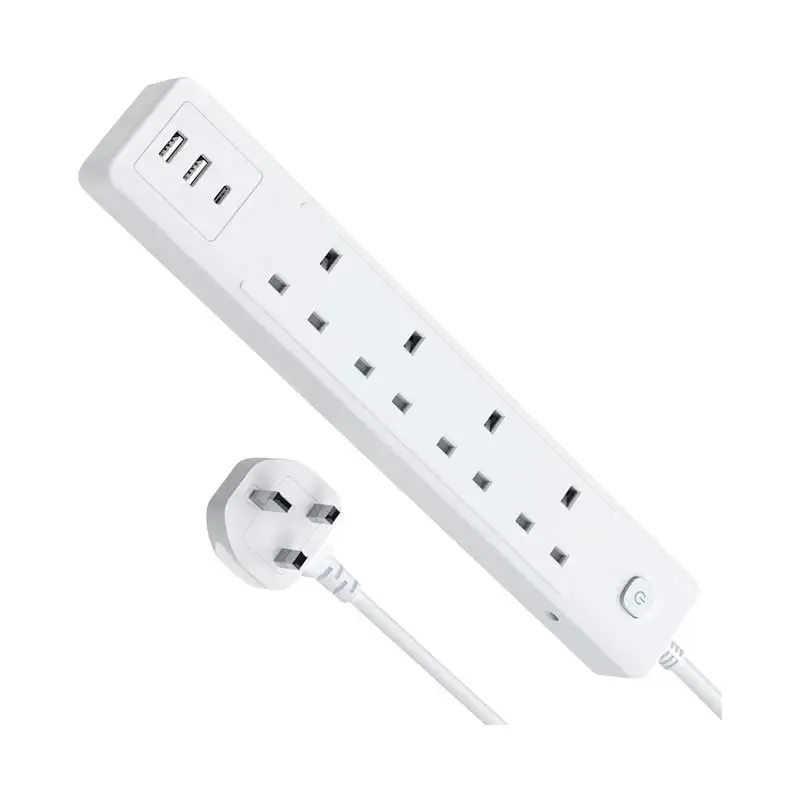 Oswell Desk Pd30w Uk Socket Fire-retardant Power Outlet 6.6 Ft ...