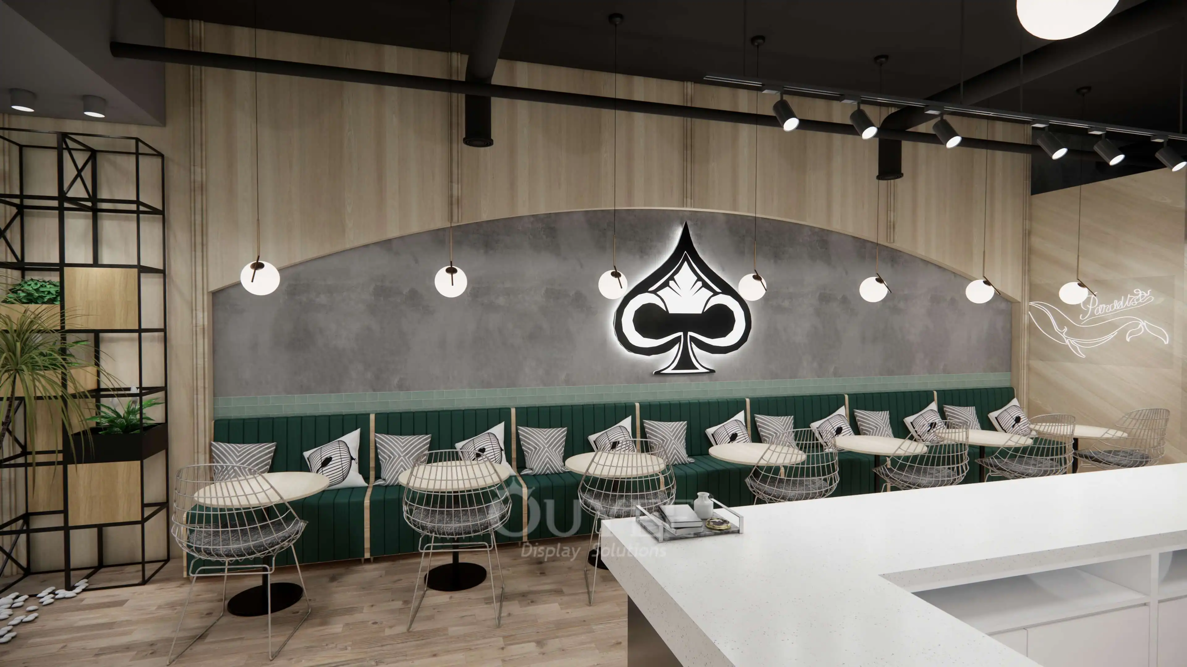 Customizable Airport Shopping Mall Wooden Interior Design