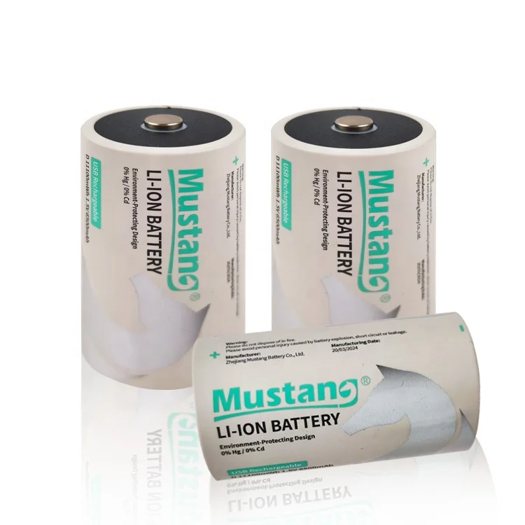 Mustang Primary lithium 7500mWh Li-ion D-SIZE Battery Type C Charging ...