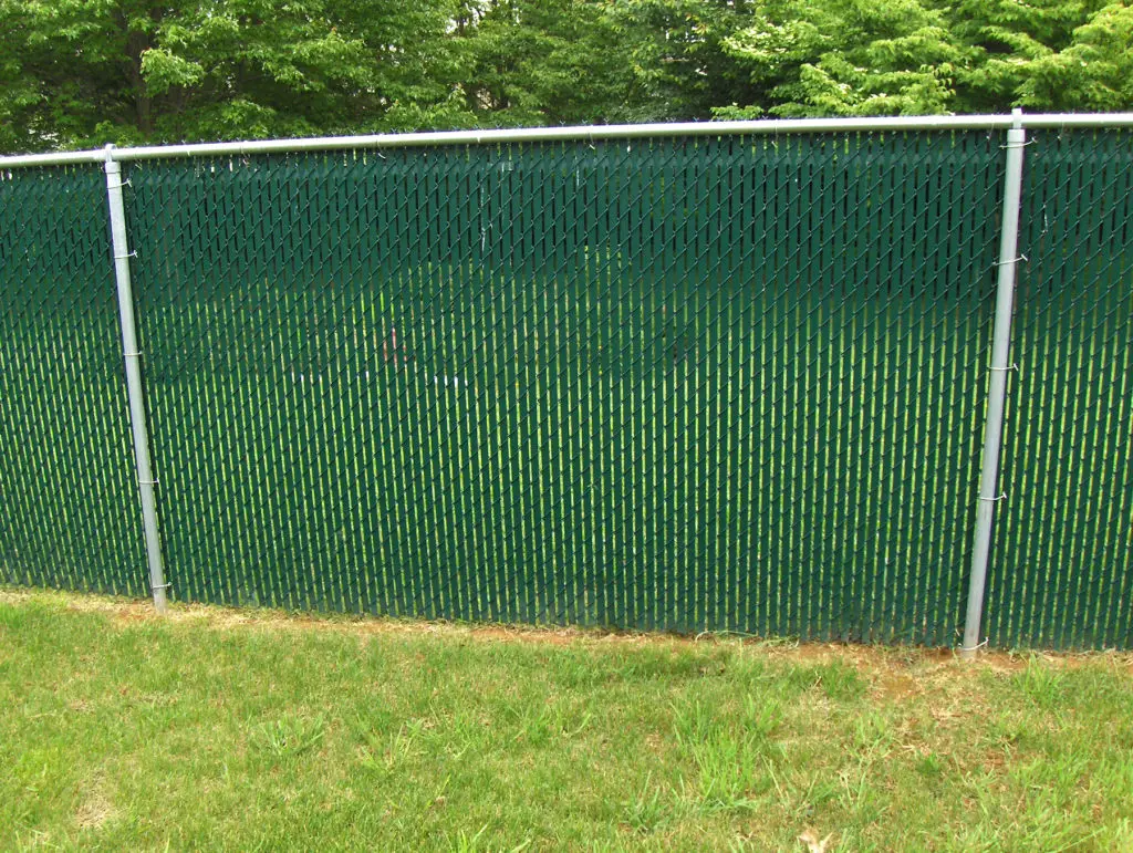 Cyclone Fence Privacy Solution - Slatted Chain Link Cover