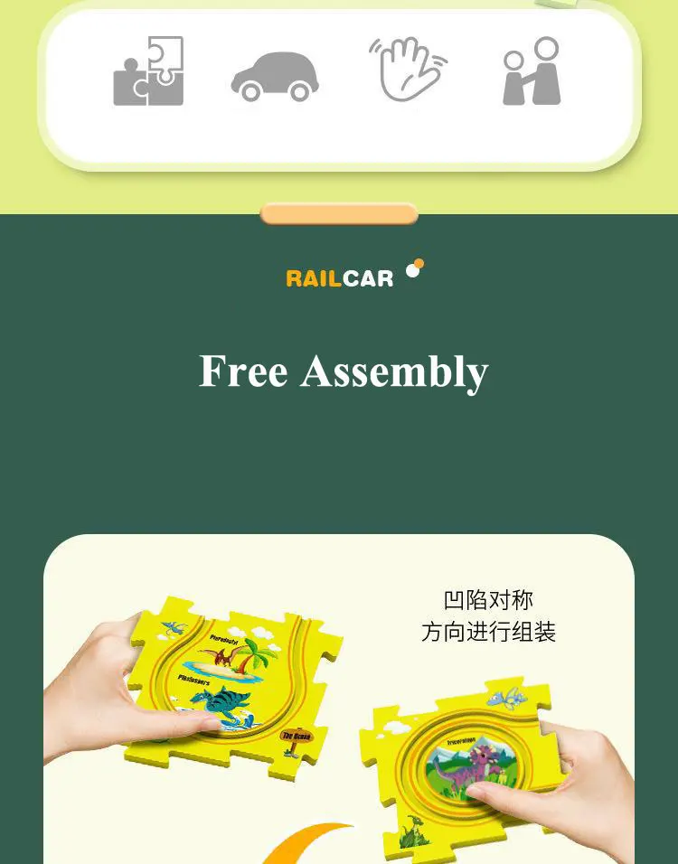 Logic Board Game Kids Jigsaw Puzzles Race Car Track Toys Slot Rail Toys ...