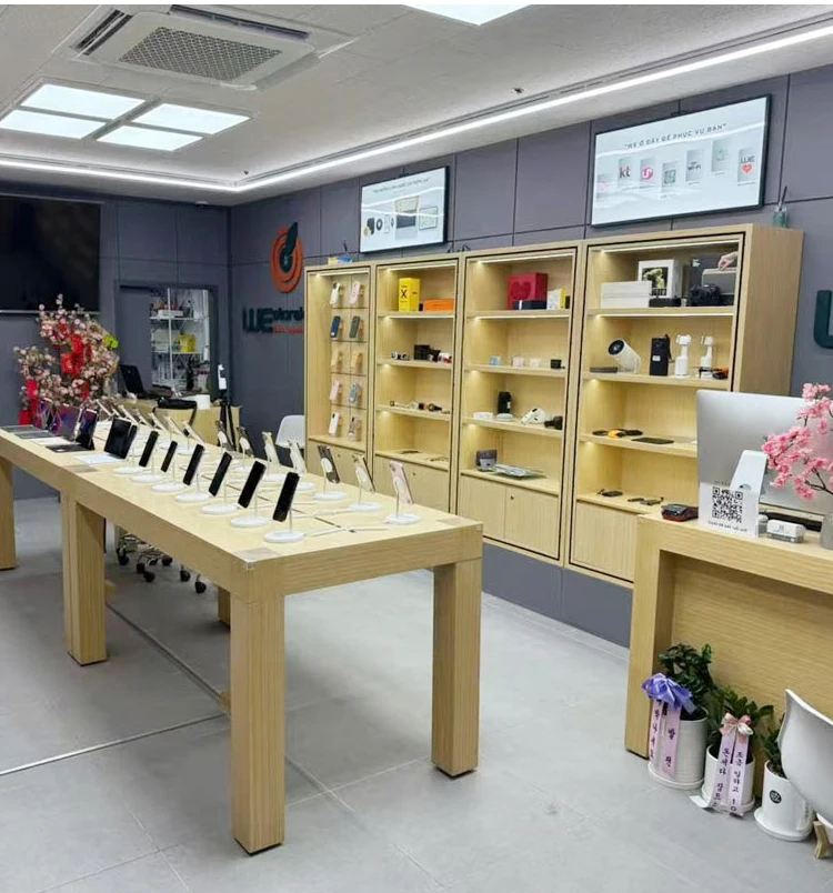 Customized Penbo Slat Wall Display Cabinet Designed for Mobile Phone ...
