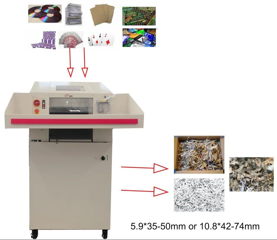Industrial Paper Shredder With 428mm Insertion Width Cd Cards Shredder ...