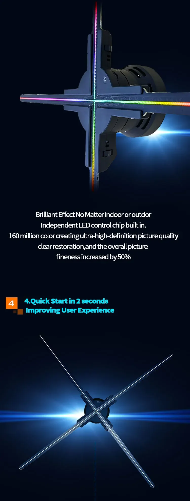 85cm Indoor Outdoor 3D Display Advertising Machine 3D Hologram ...