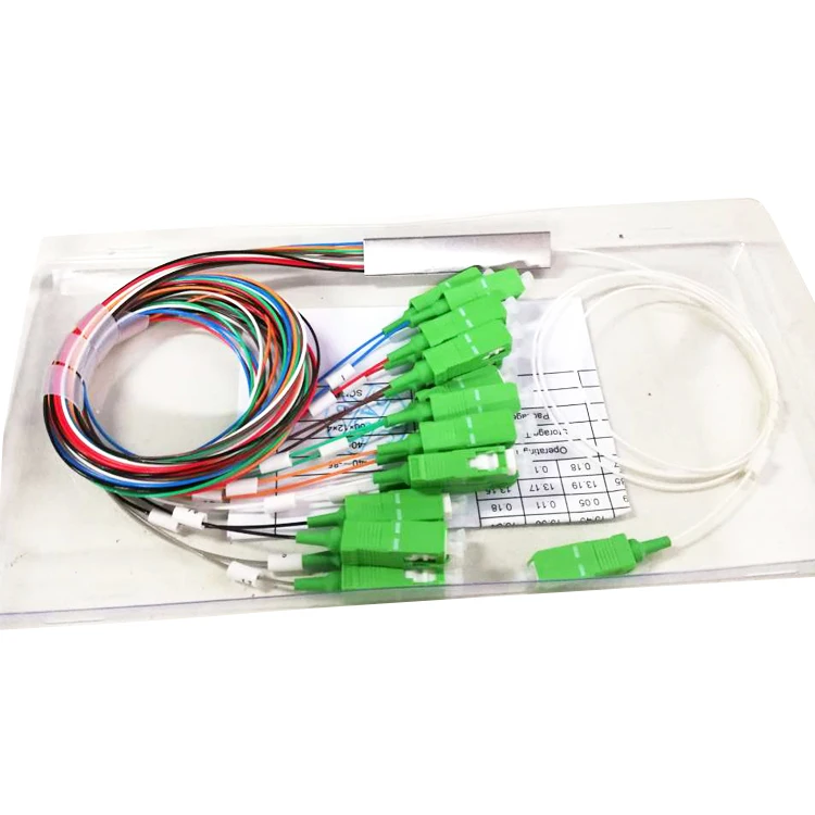 PLC Box fiber optic gpon splitter FTTH steel tube type 1x2 1x4 1x8 1x16 ...