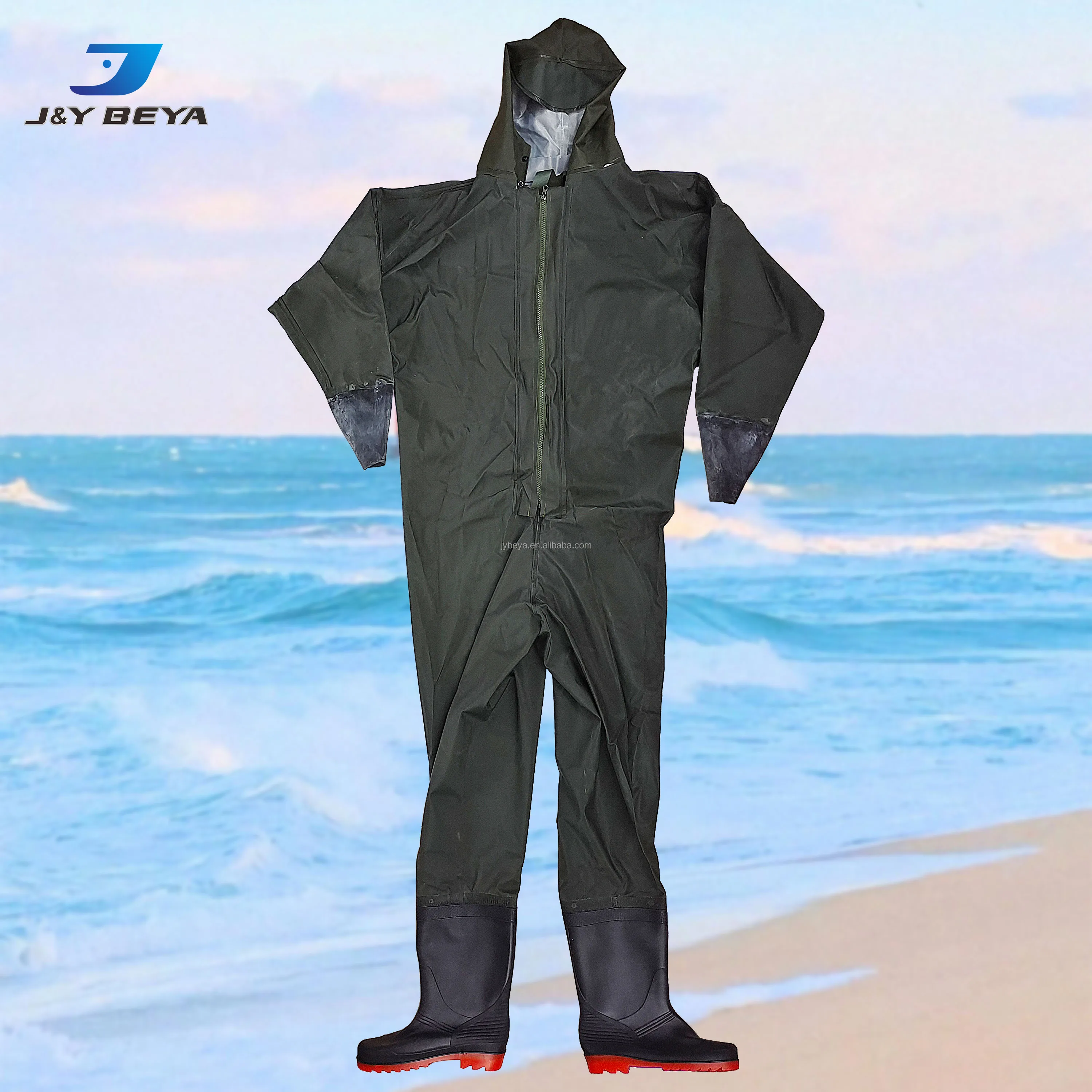 Thickened Rubber Body Waterproof Suit One-piece Wading Suit Fishing ...