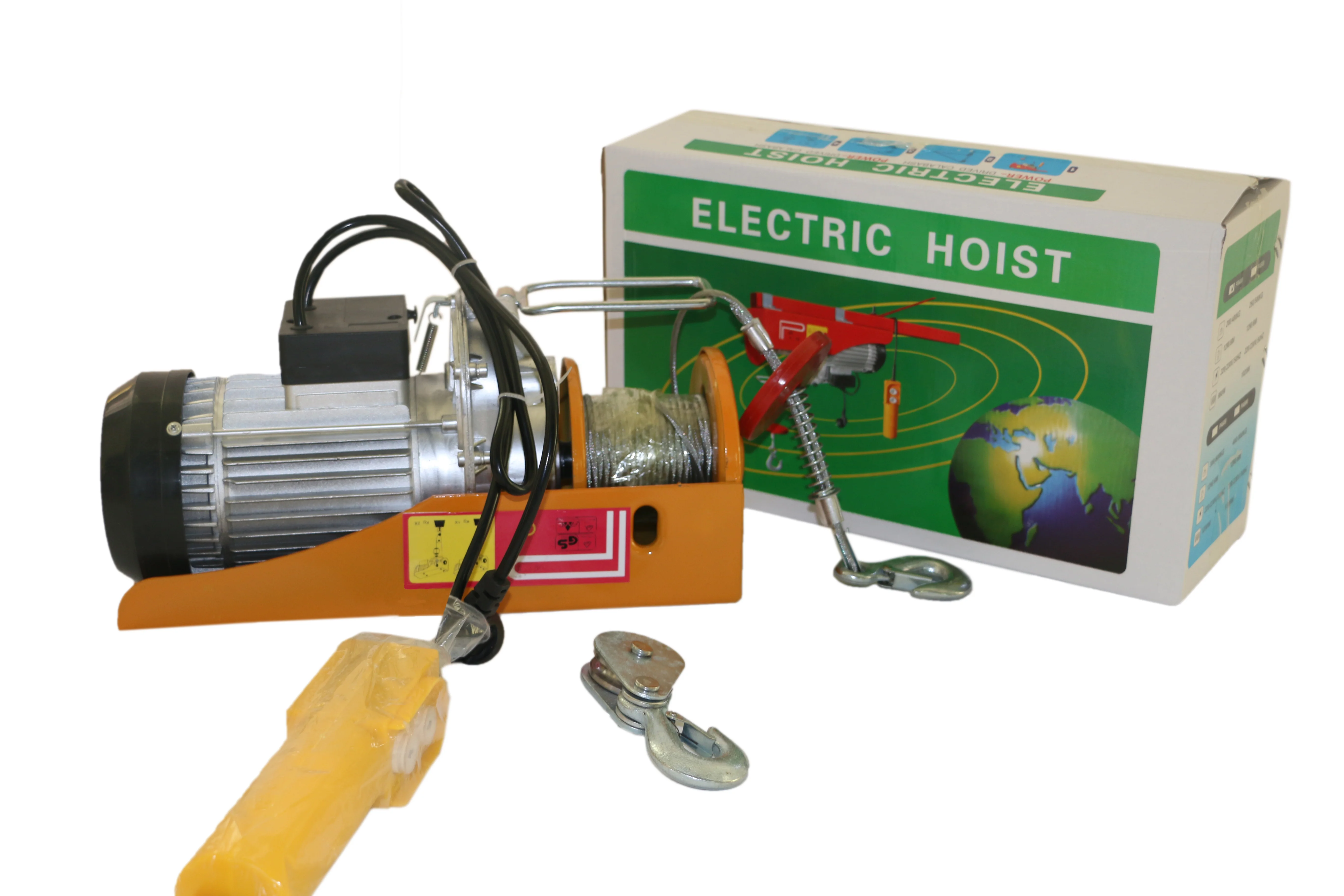 110v 220v Mini Small Portable 100kg 300kg Remote Control Wire Rope ...