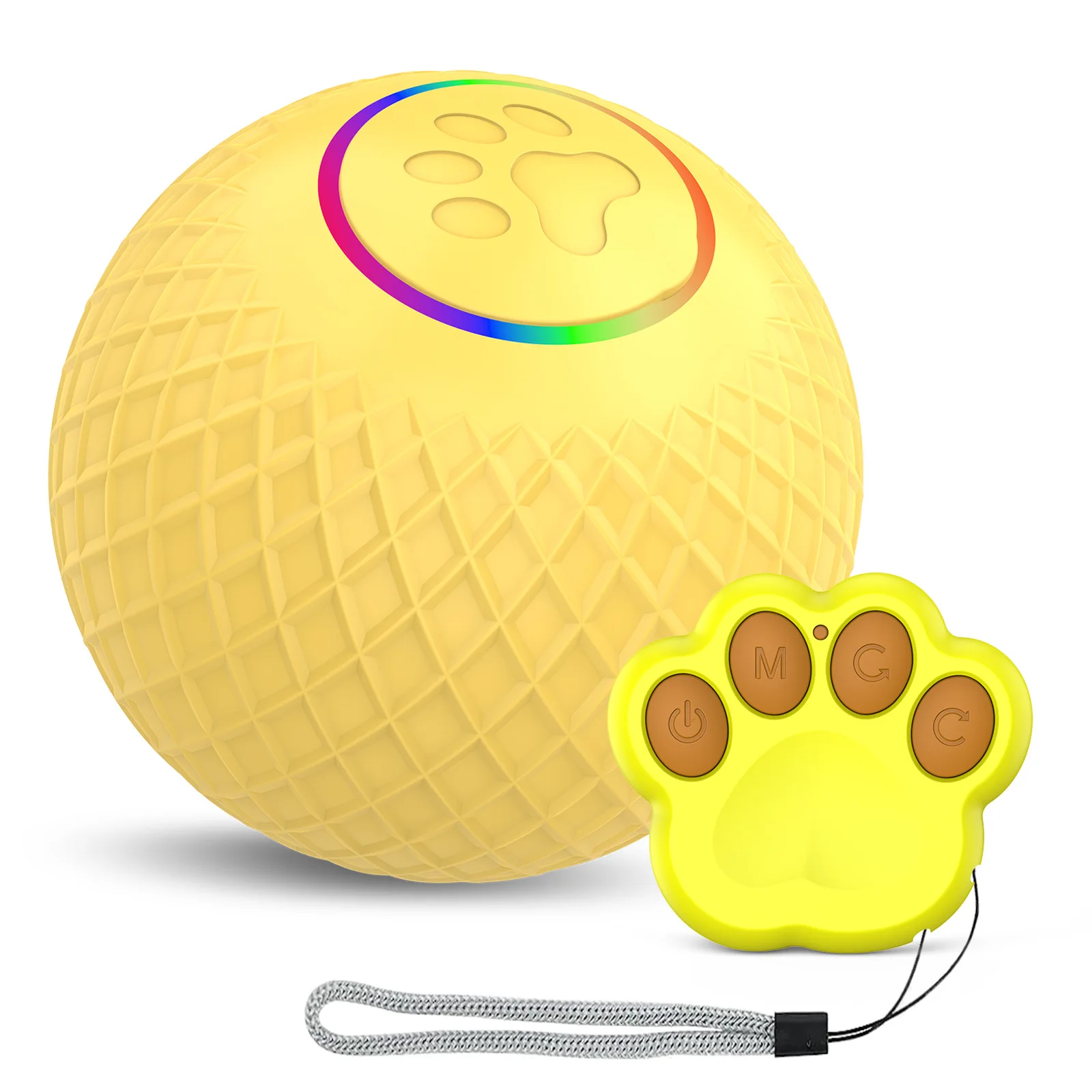 Interactive Dog Toy Peppy Durable Automatic Rolling Ball With Led Flash ...