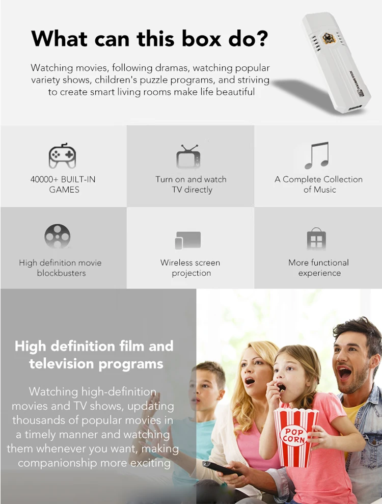 2023 M8 K8 Pro Game Console - 4K Android TV Stick with 40000 Games